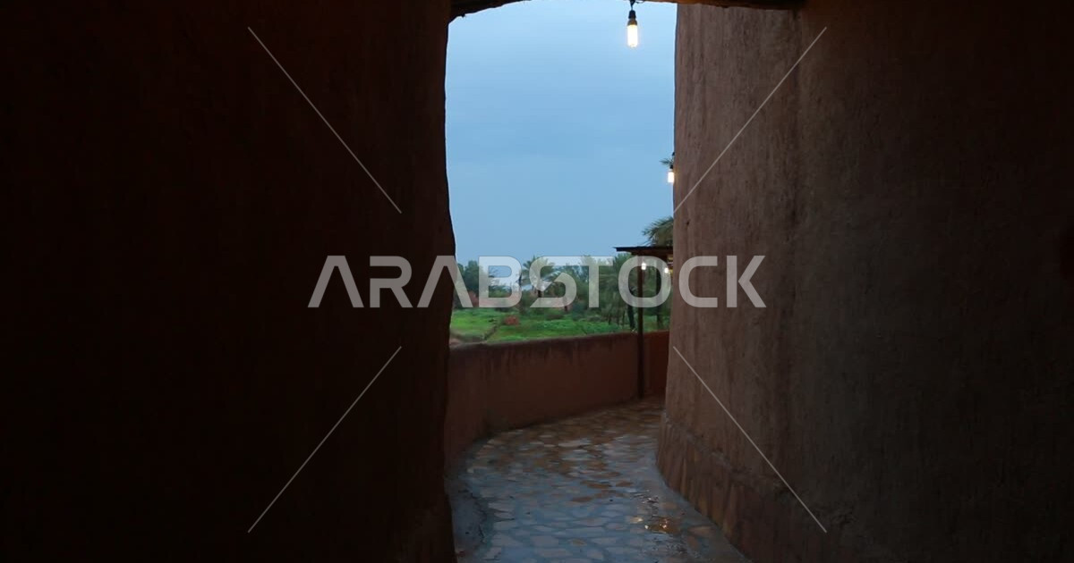 Architectural construction in the ancient archaeological style, the ...