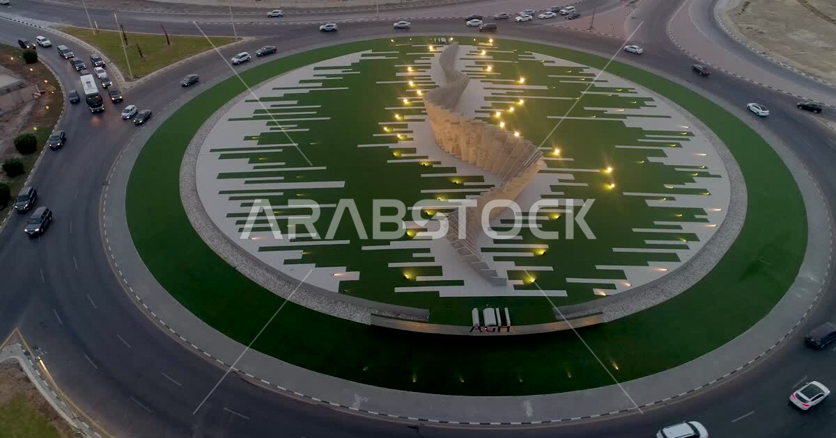 Drone photography of the modern design of the famous tourist ...