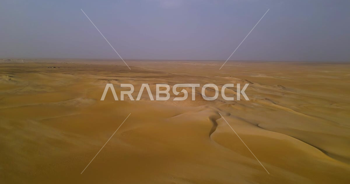 Desert nature in the Kingdom of Saudi Arabia, drone photography of soft ...