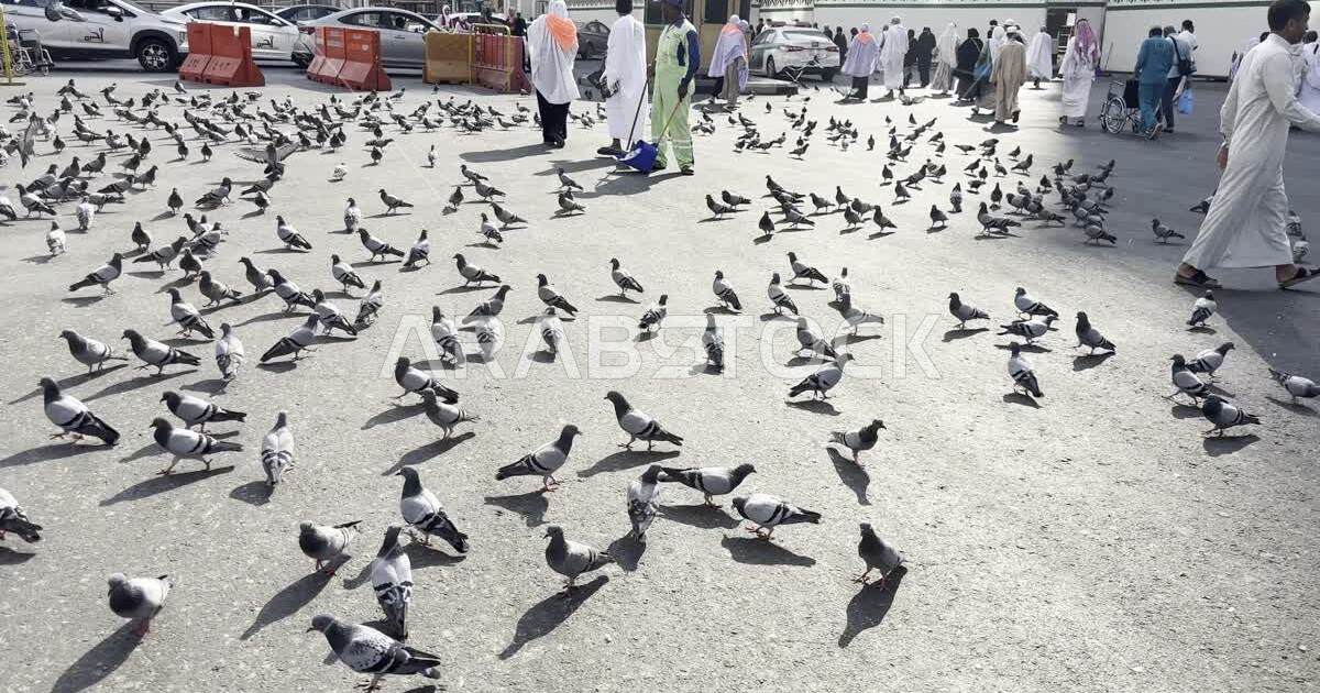 Sacred Islamic religious places and landmarks, towers and hotels ...