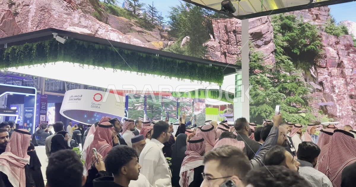 Visitors gathered at the LEAP 2023 exhibition to see the advanced ...