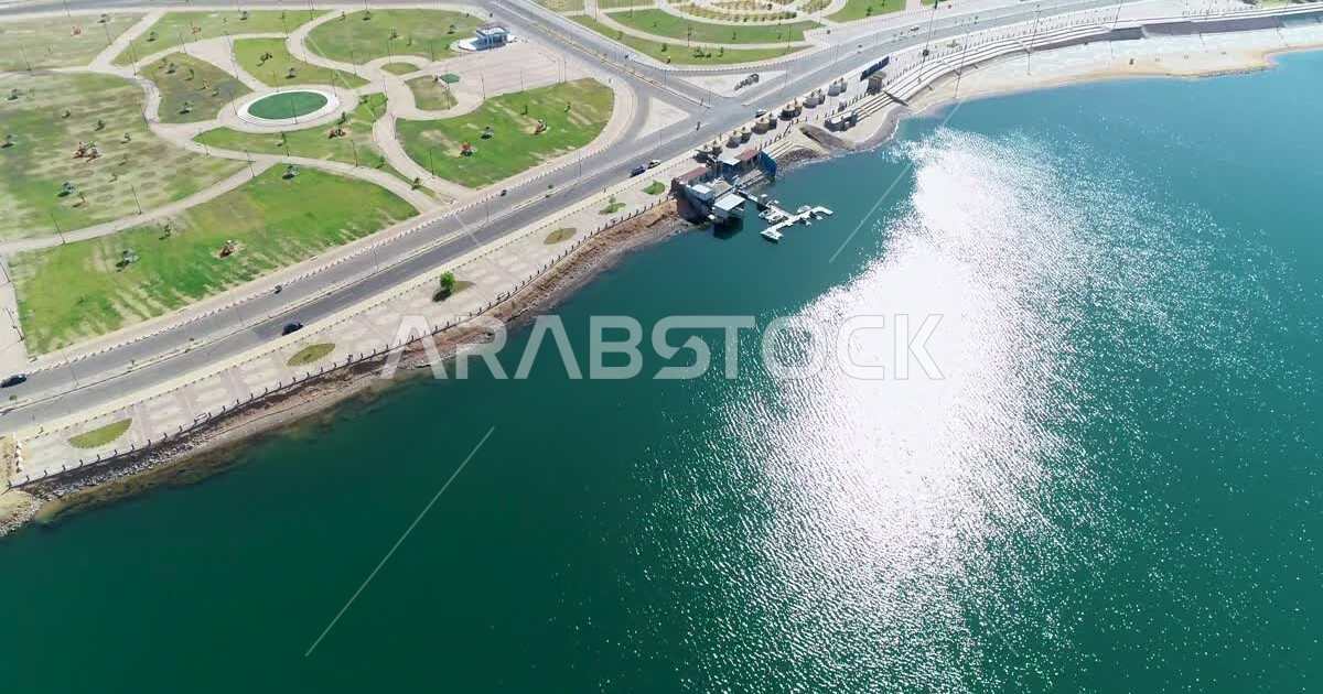 Drone photography of the coasts and waterfronts on the coast of the ...