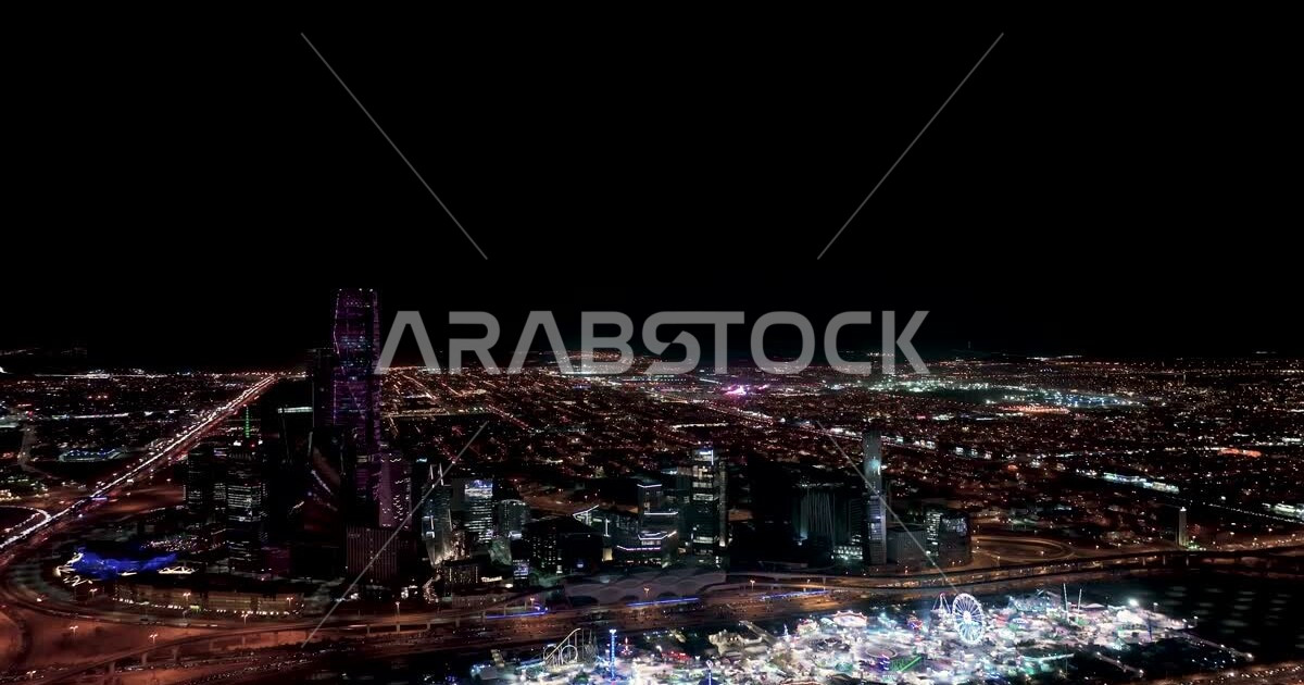 Celebrations with fireworks on occasions in the sky of Saudi Arabia ...