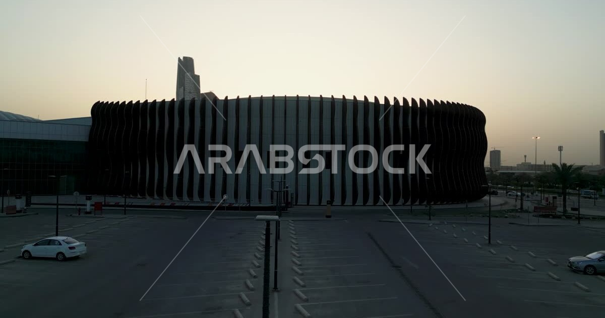 Close-up drone photography of Riyadh Park Mall in Saudi Arabia at ...