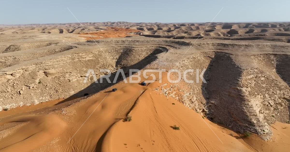 Tours on the sand hills in the Kingdom of Saudi Arabia, spending a ...