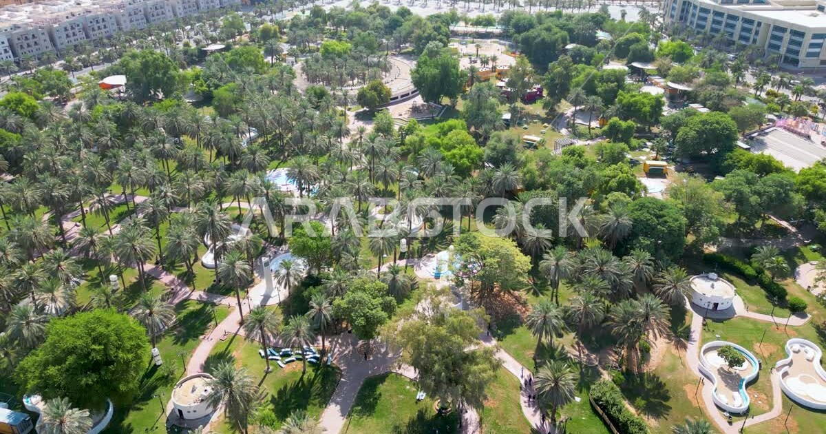 Wide green spaces, famous landmarks and tourist places, aerial drone ...