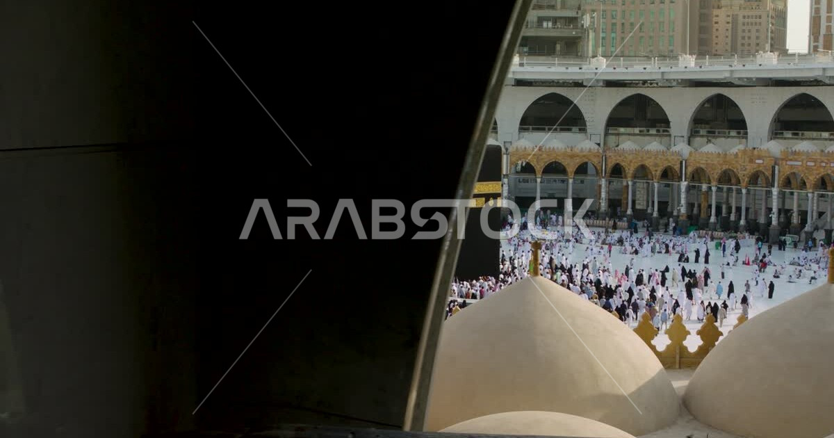 Performing the rituals of Hajj and Umrah, the circumambulation of the ...