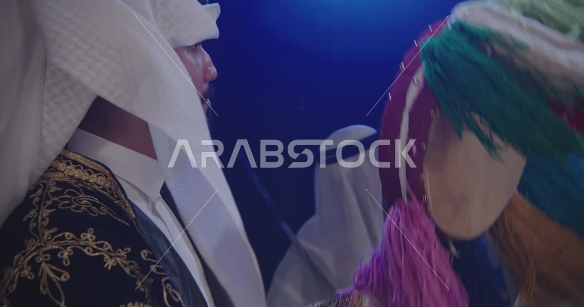 Saudi folklore arts and performances, folk dances and drumming on ...