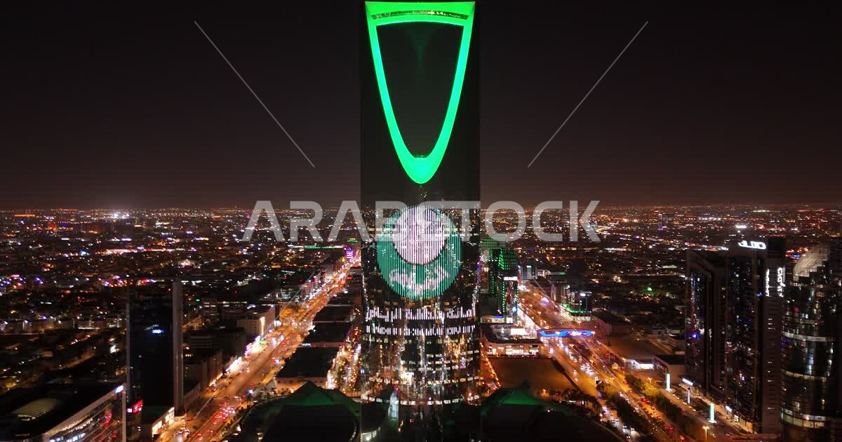 Expansion and advanced urban progress of towers and skyscrapers, drone ...