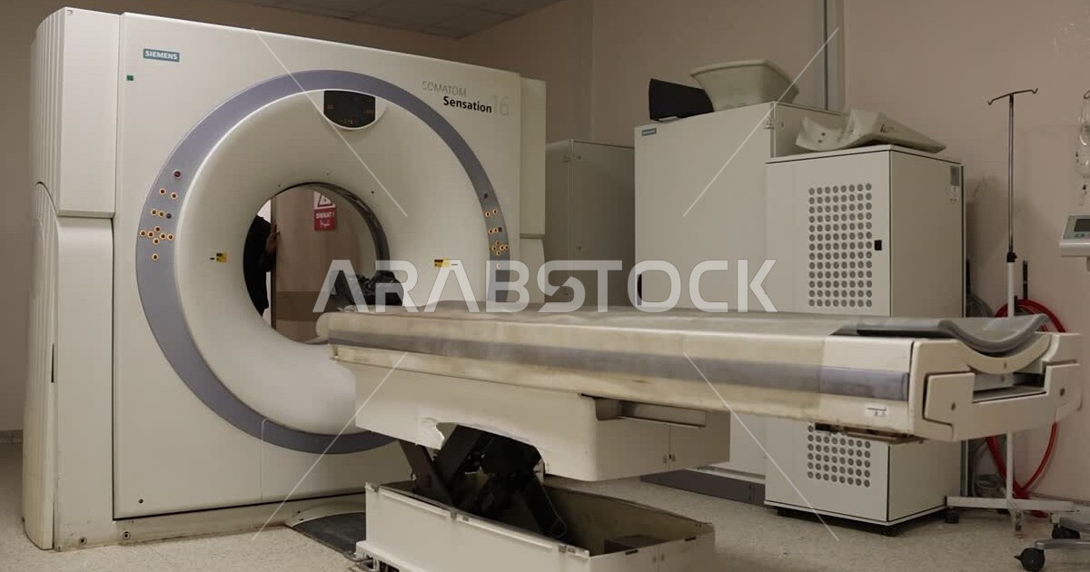 3D CT scan to detect internal injuries, close-up imaging of a CT ...