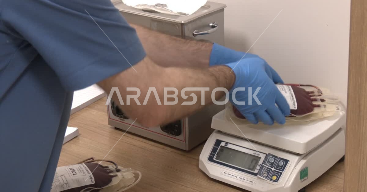 Blood volume measuring scale, modern medical devices and equipment ...