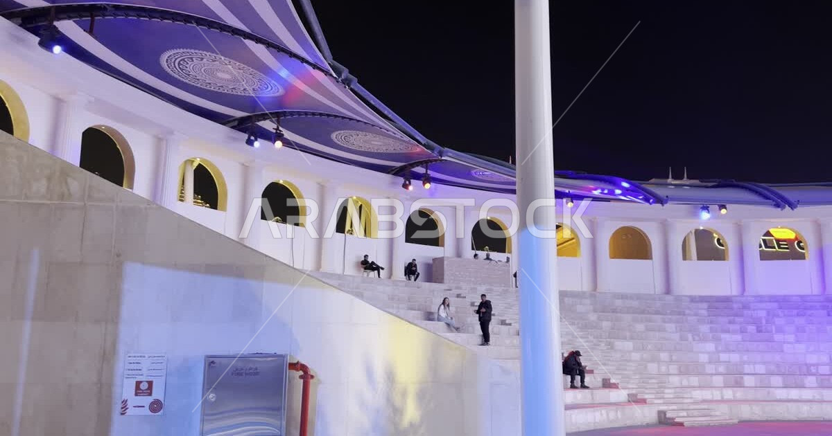 The capital of entertainment, sports and culture, drone photography of ...