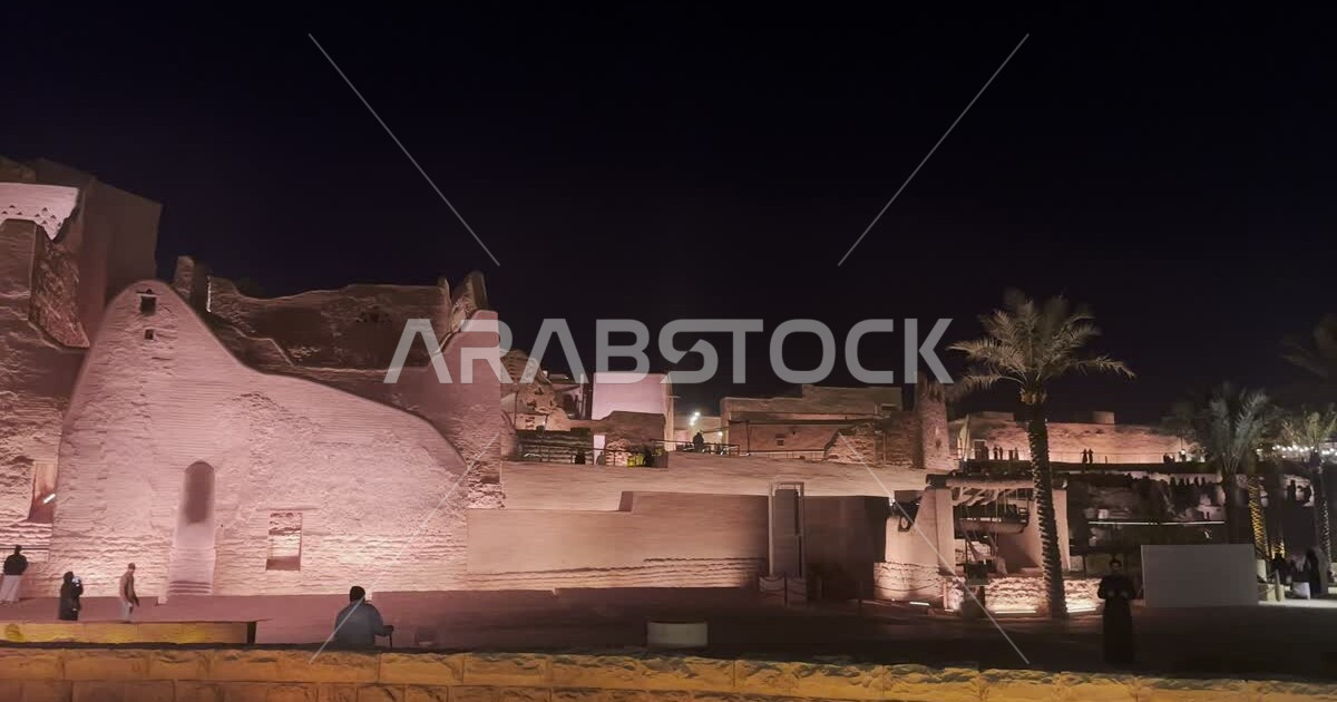 Diriyah mud-brick museums at Al-Bujairi View in Al-Turaif district ...
