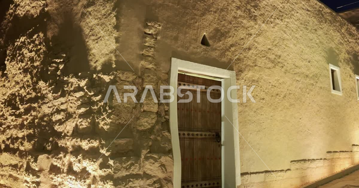 Diriyah mud-brick museums at Al-Bujairi View in Al-Turaif district, interest in famous ...