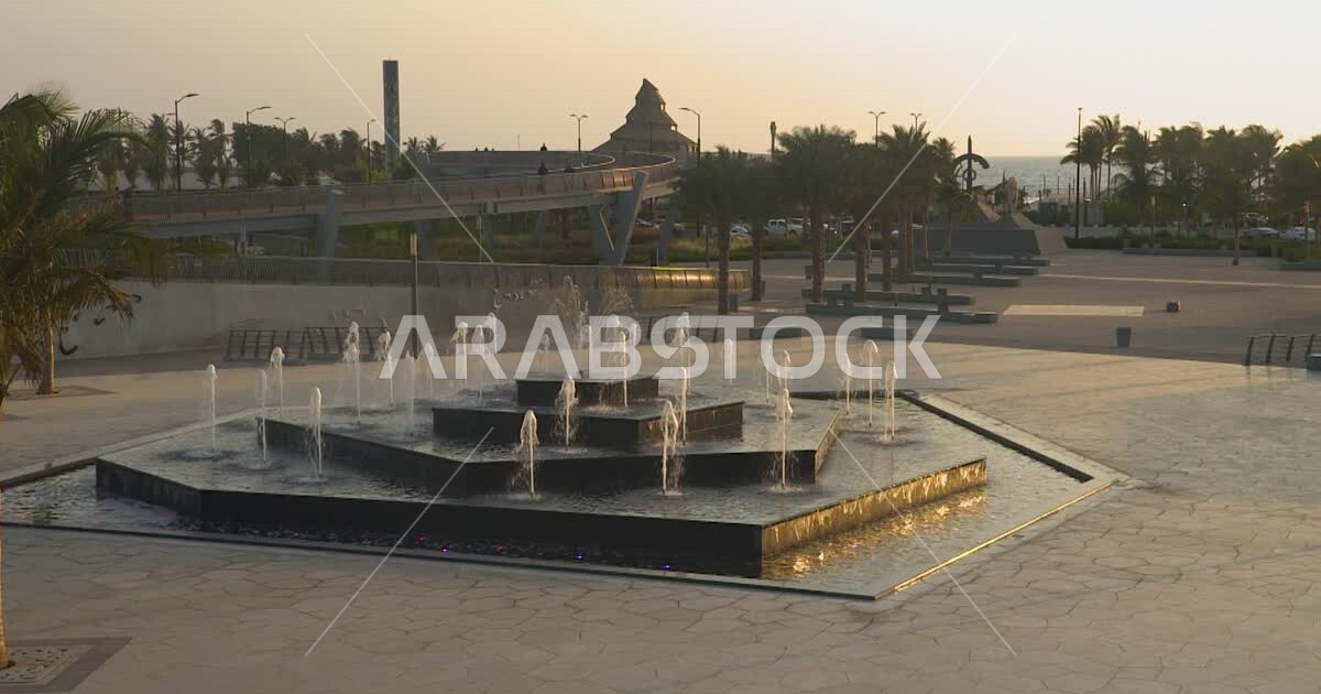 The city of Jeddah, the Mermaid, landscapes in coastal areas, close-up ...