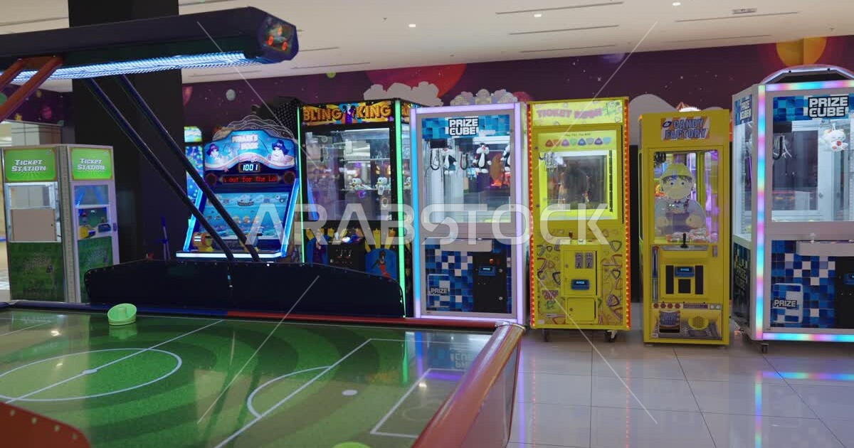A group of arcade games in the challenges and adventures section ...