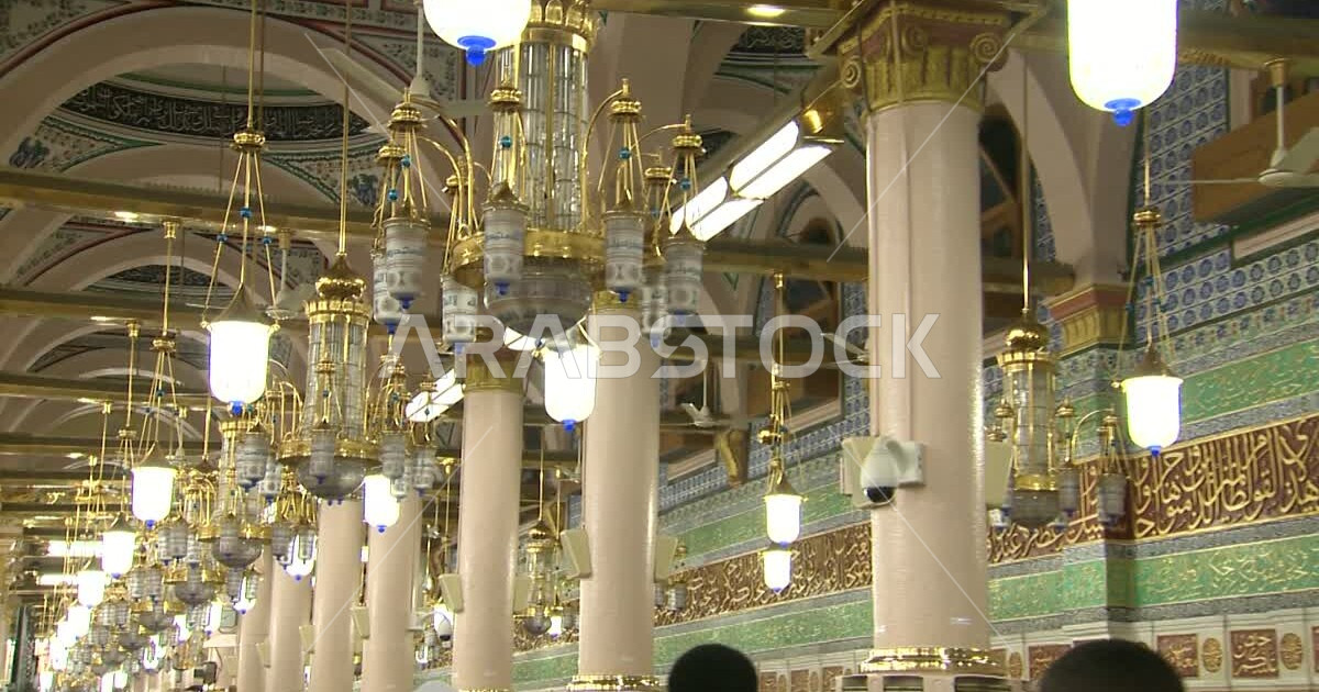 Worshipers gathered in front of the southern wall of the Prophet’s ...
