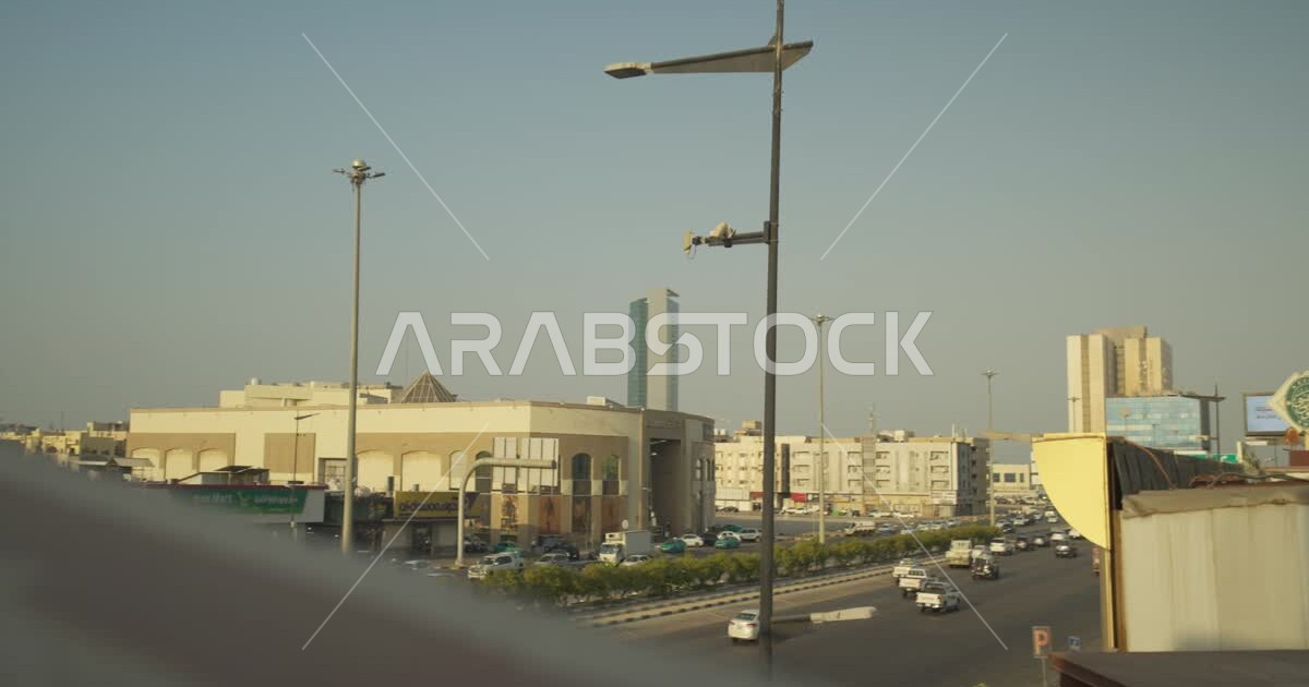 Lifestyle in the city center, drone photography of buildings, towers ...