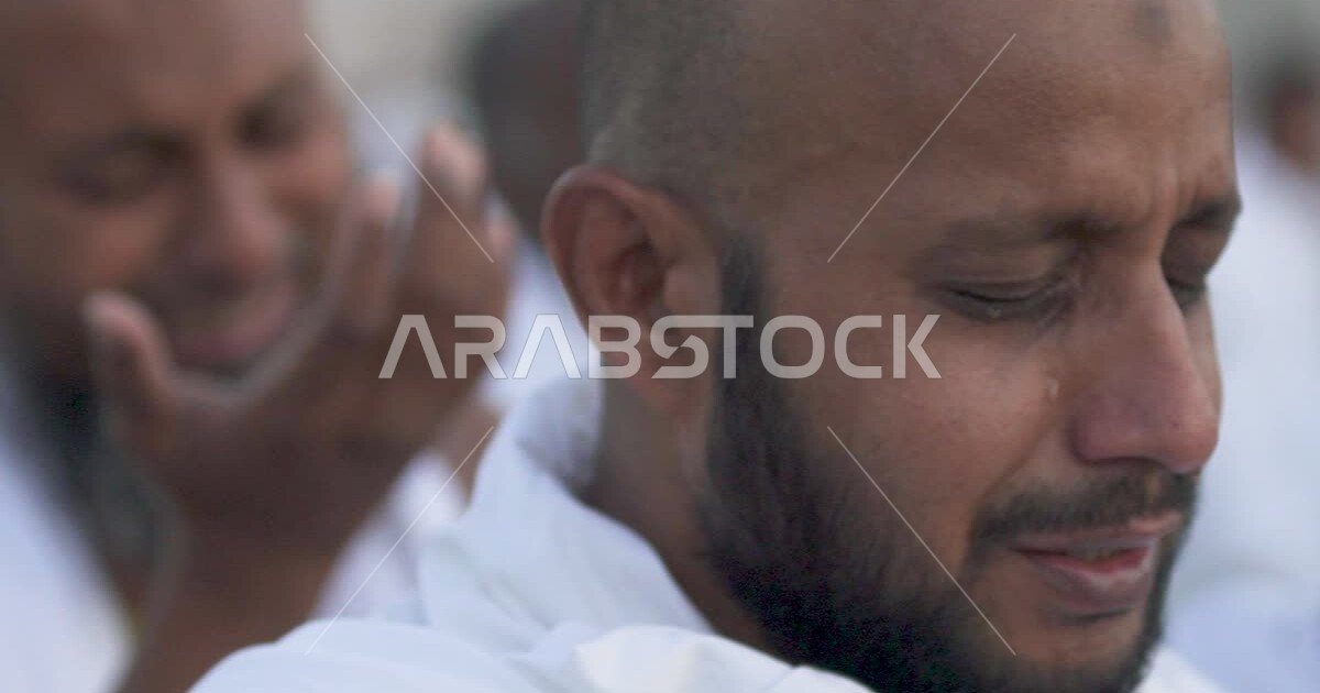 Crying, humility, and getting closer to God Almighty, a close-up ...