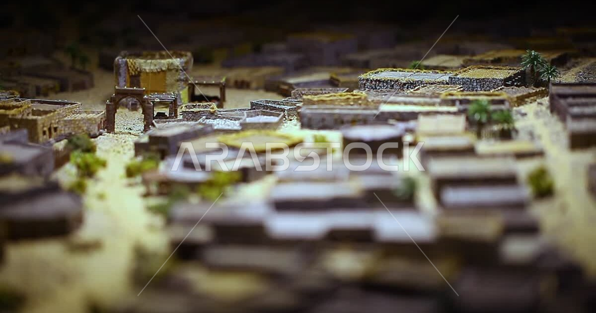 A miniature model of the ancient city of Mecca in the Museum of Peace ...