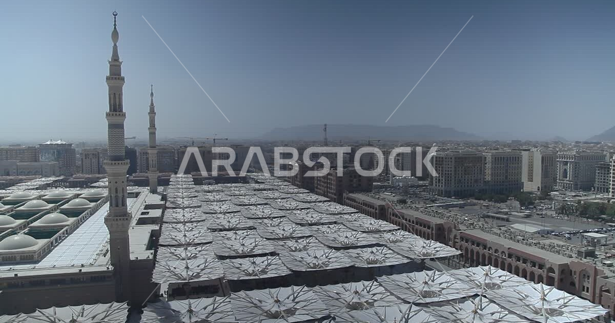A destination for Muslims from all over the world, drone photography of ...