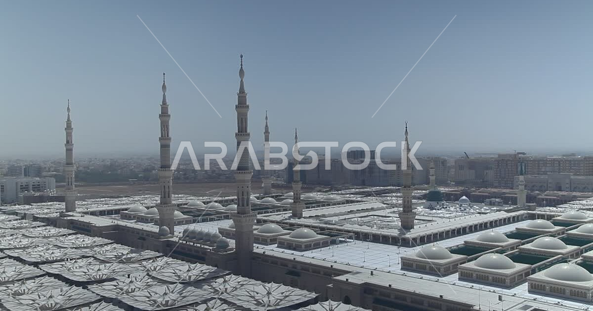 A destination for Muslims from all over the world, drone photography of ...