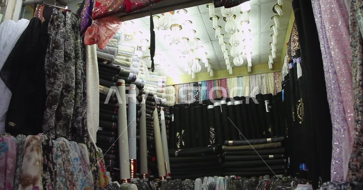 Cloth trade center in Medina, commercial centers and stores, popular ...