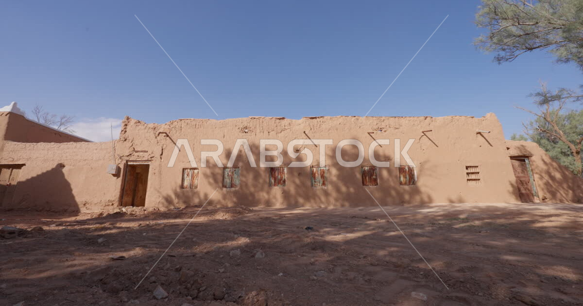 Archaeological stone and clay buildings, ancient clay walls, ancient ...