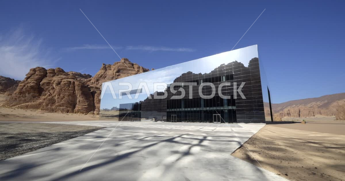 Architectural engineering art in desert places, the glass theater of ...