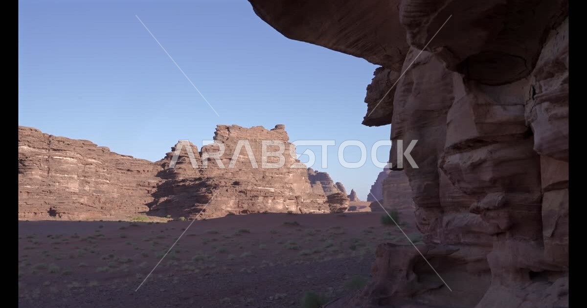 Rock formations in the NEOM region in the Kingdom of Saudi Arabia ...