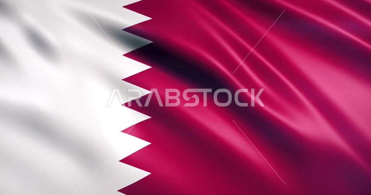 Celebrating Qatar National Day, December 18, a close-up depiction of ...