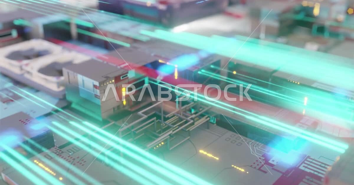 Internal electronic parts of a computer, user privacy concept ...