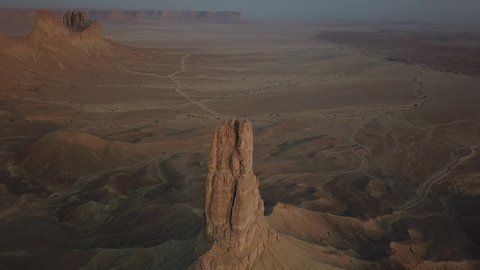 The movement of clouds and clouds above the natural rock formations in ...
