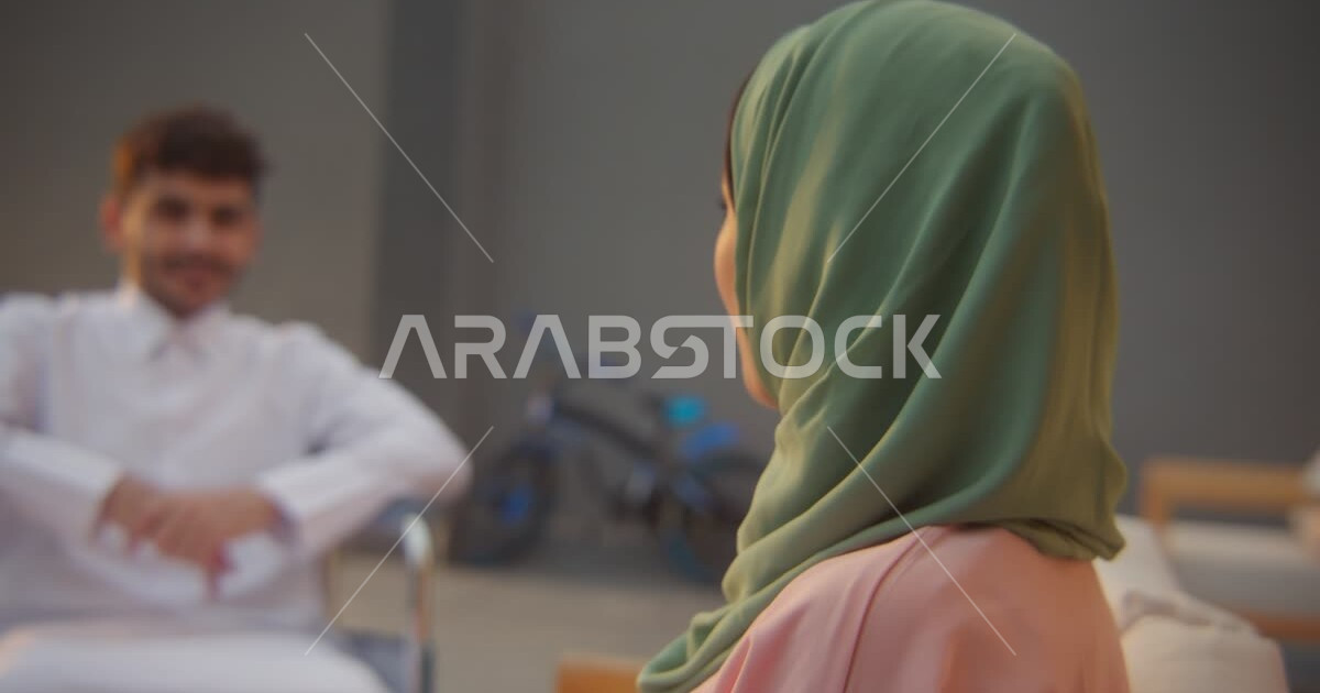 Happy family trips in a park, Saudi society’s support for people with ...