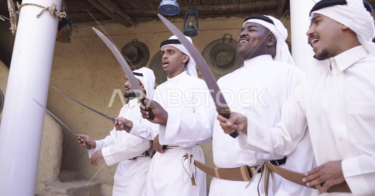 Merging with folk dancing with swords and drumming to celebrate the ...