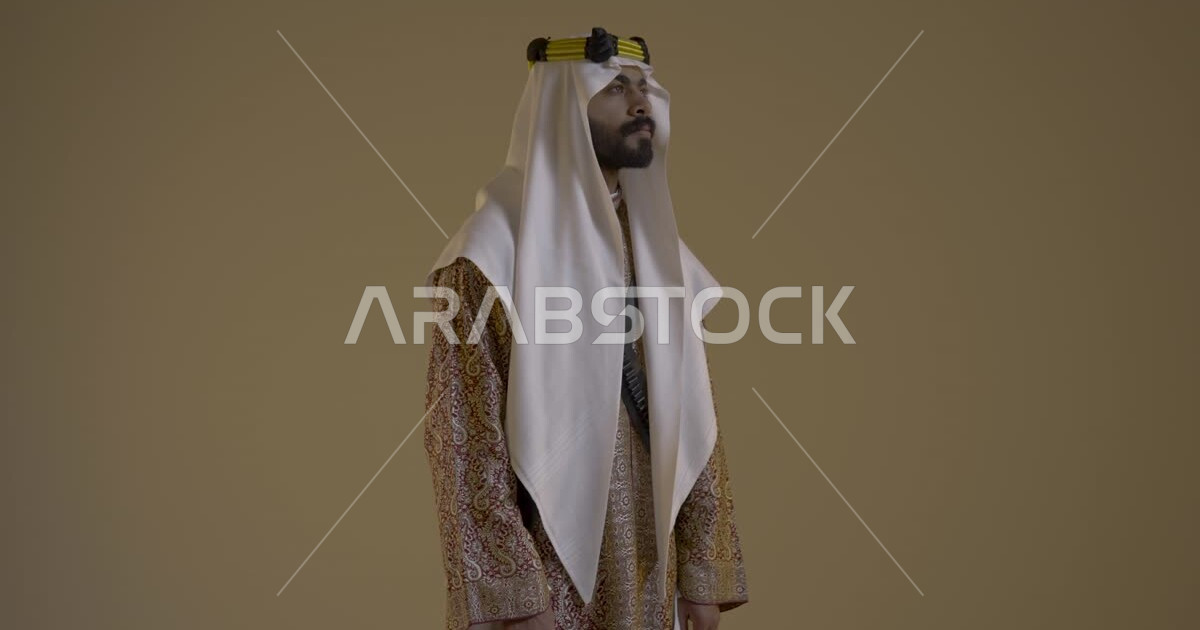 Showing off and being proud of Saudi heritage, a depiction of a Saudi ...