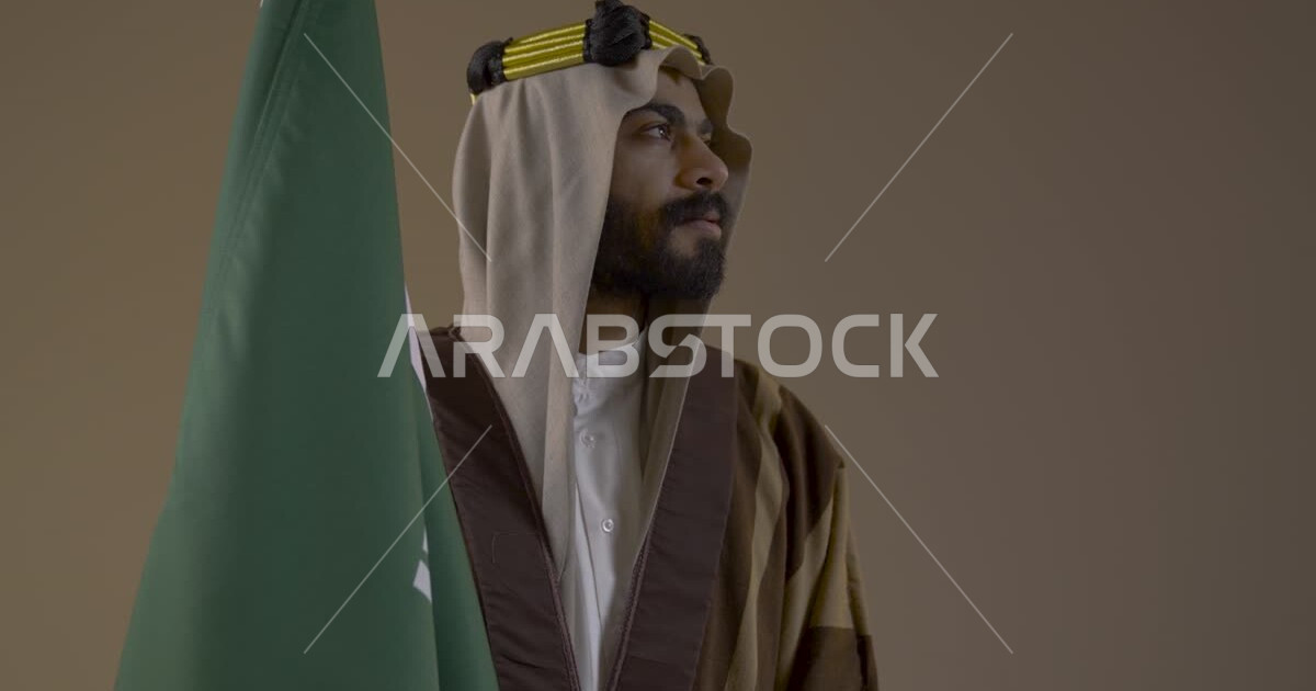 Wearing traditional folk costumes, standing upright and confident and ...