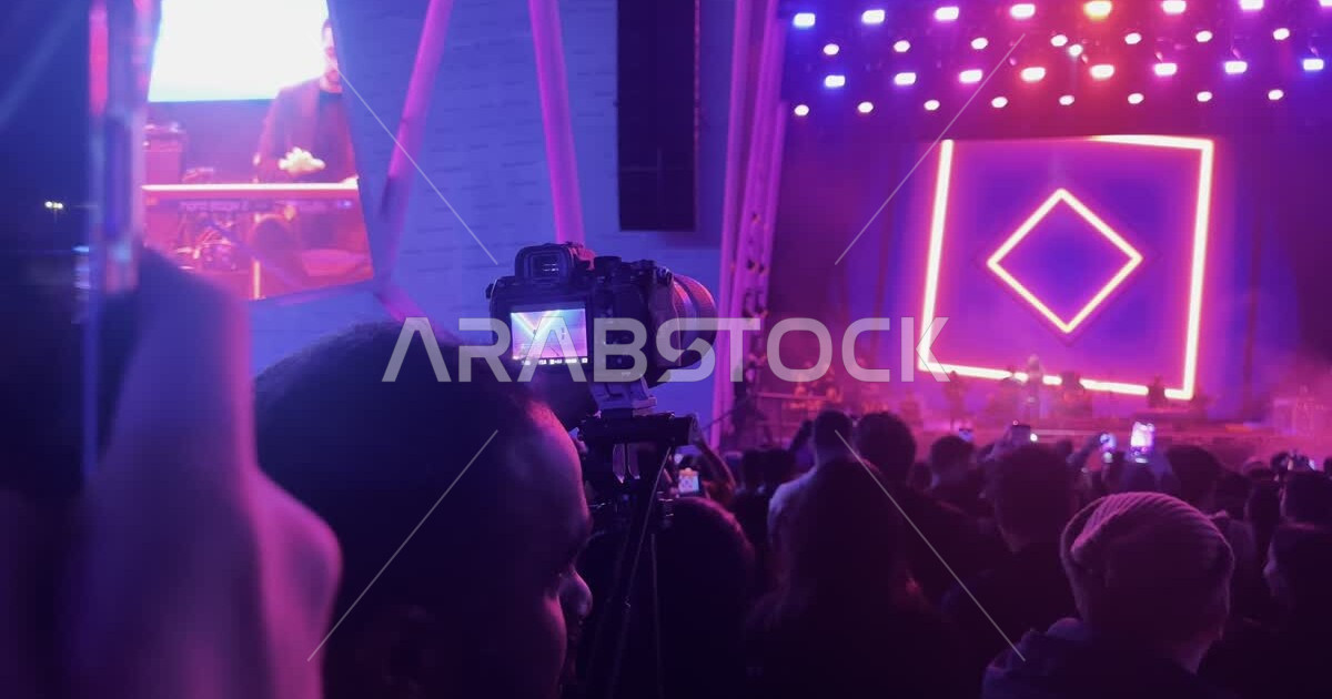 Mass interaction with singing and singing, Riyadh season events, a ...