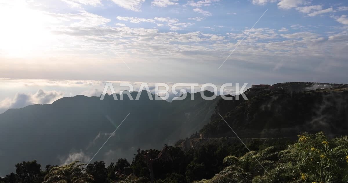 The movement of clouds and cotton clouds in the sky, a timelapse of ...