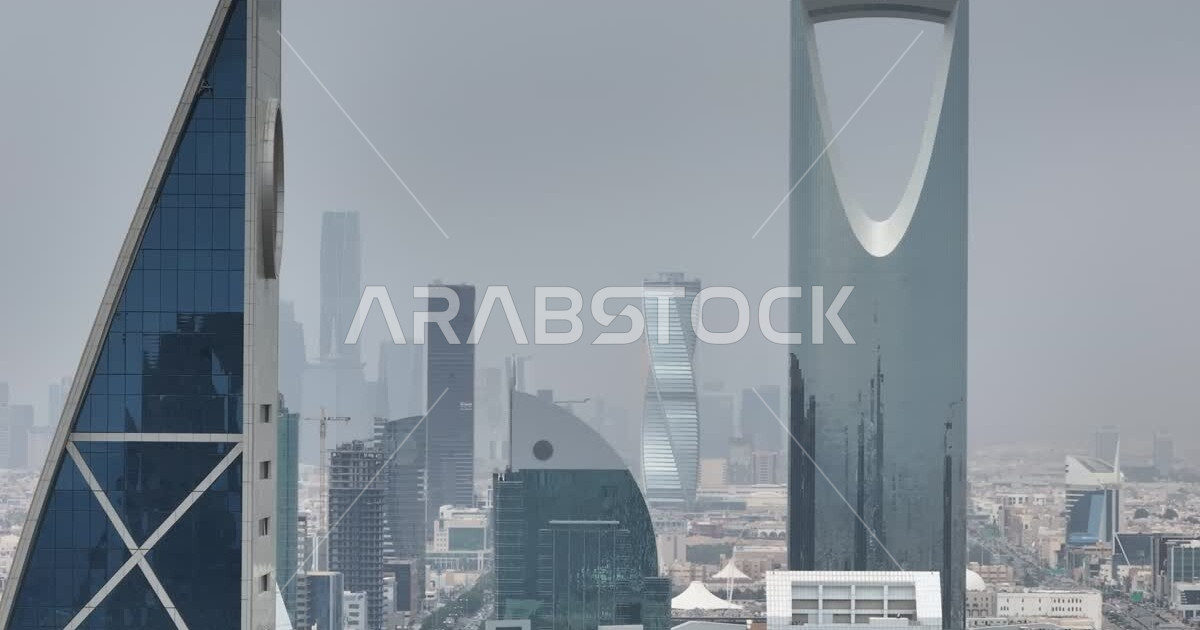 Famous towers and skyscrapers, growth, development and urban progress ...