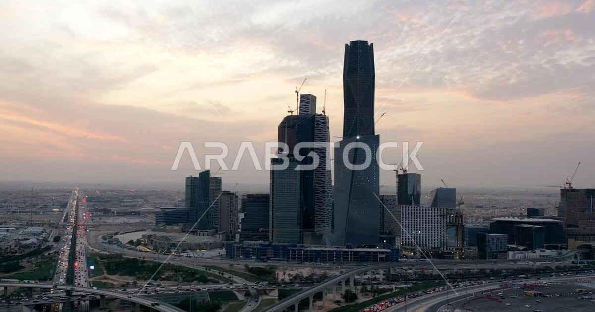 Financial and economic towers and architectural facilities, timelapse ...