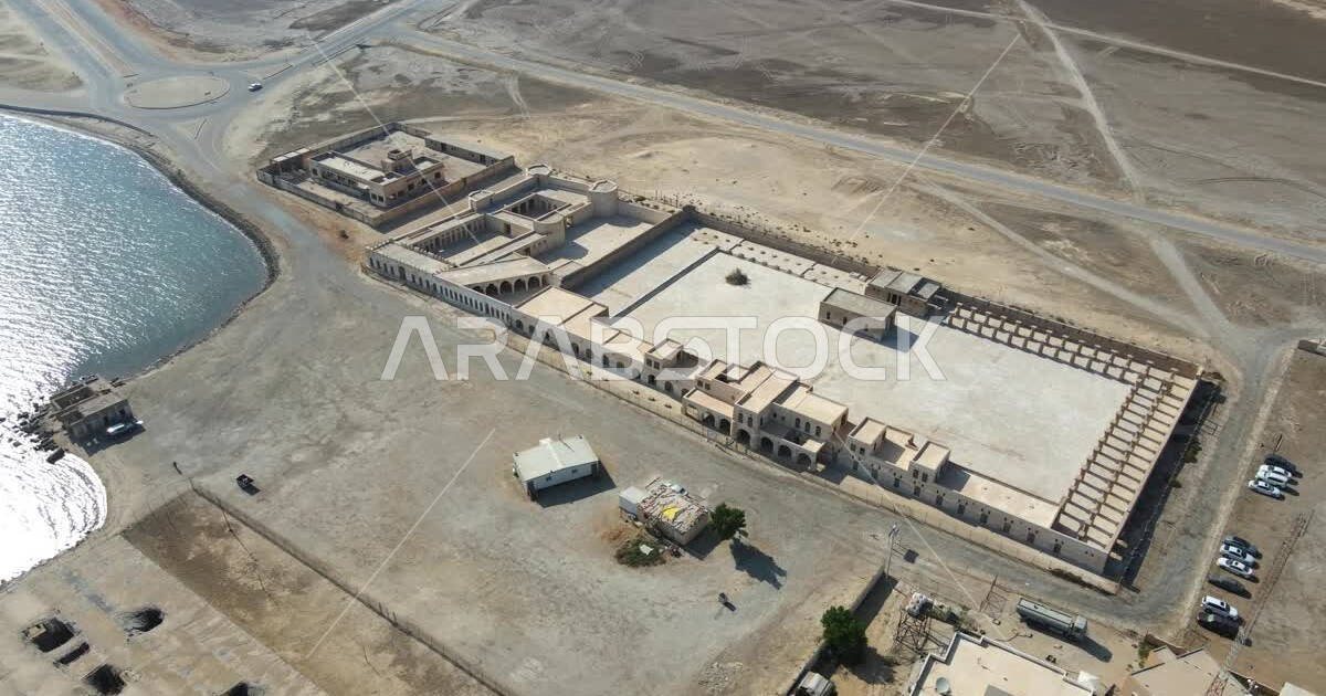The ancient architecture of Al-Uqair Port on the coast of the Red Sea ...