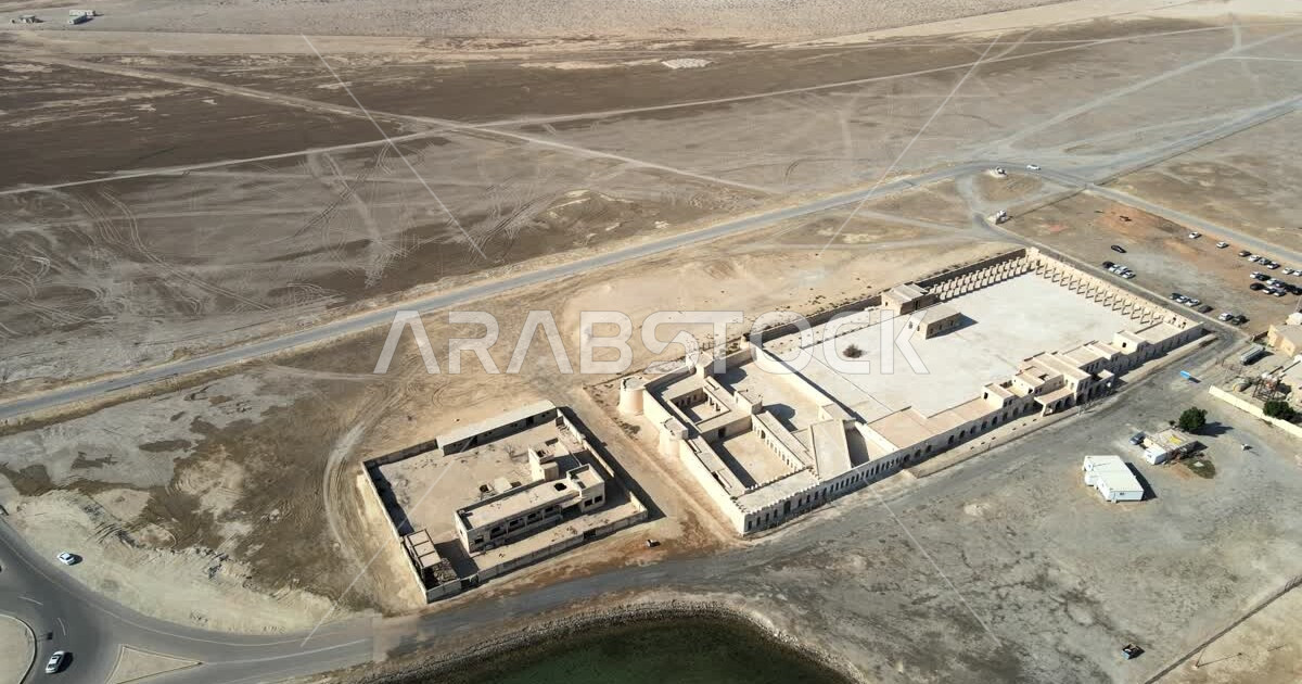 The ancient architecture of Al-Uqair Port on the coast of the Red Sea ...