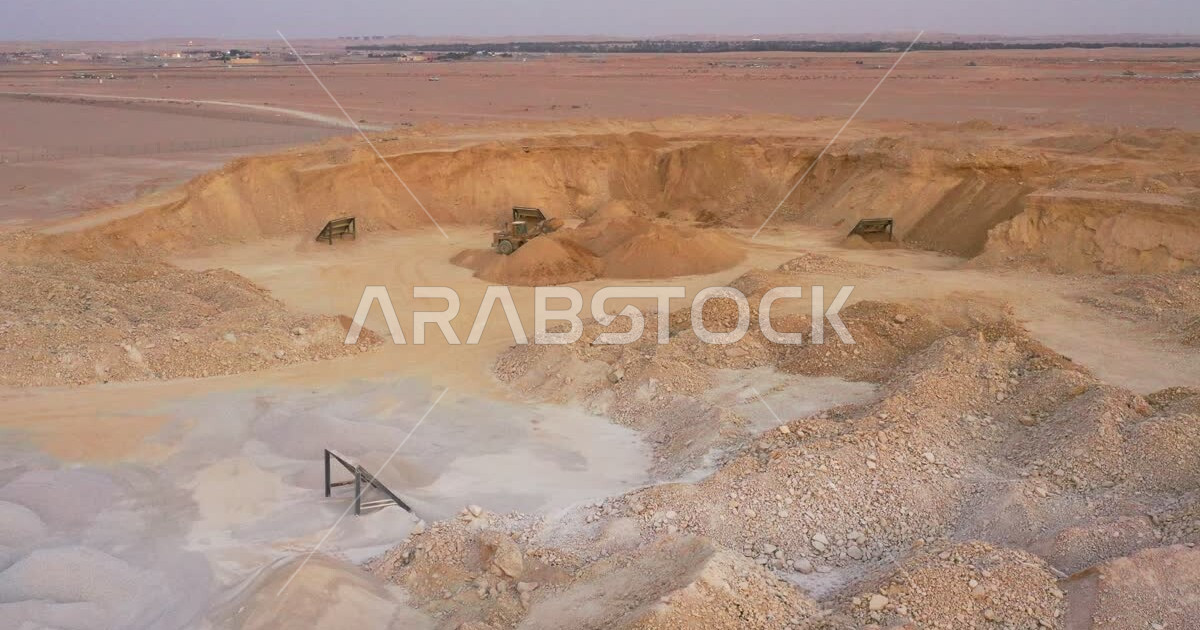 Excavation and transportation of soil using heavy machinery, achieving ...