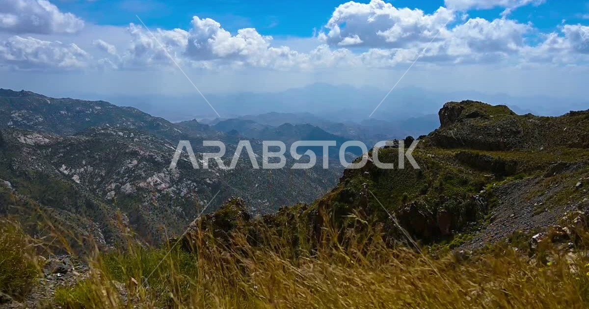 Al Shifa Mountains in the city of Taif in the Kingdom of Saudi Arabia ...