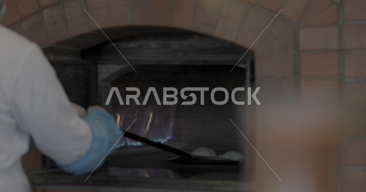 Baked goods and pastries in Arab ovens, necessary food products and ...