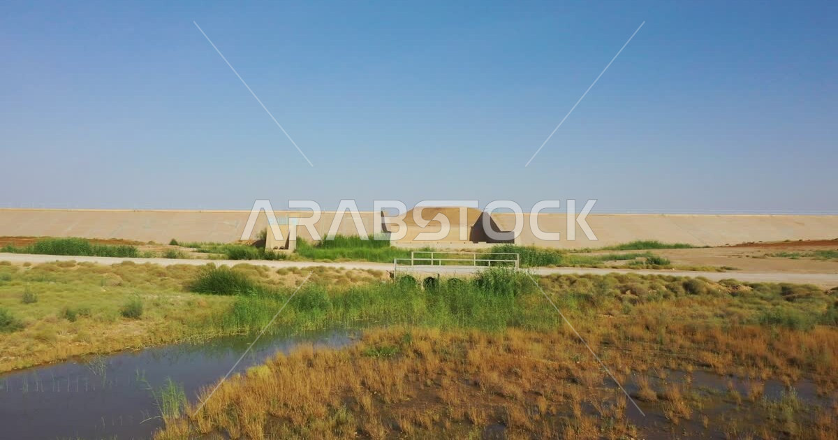 The water storage area in Rawdat Sudair Dam, natural places and famous ...