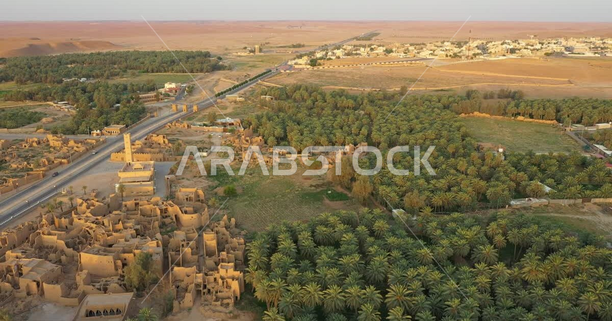The city of Jalajel in Al Majmaah Governorate, drone photography from ...
