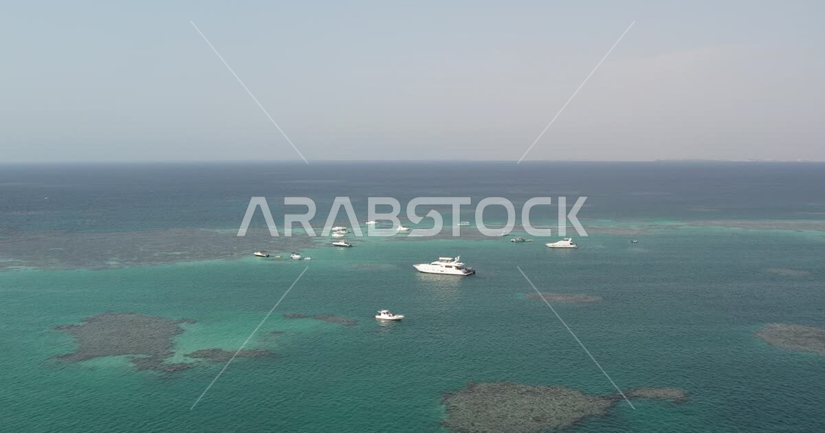 Distinctive natural landscapes in the Red Sea, coastal tourist ...