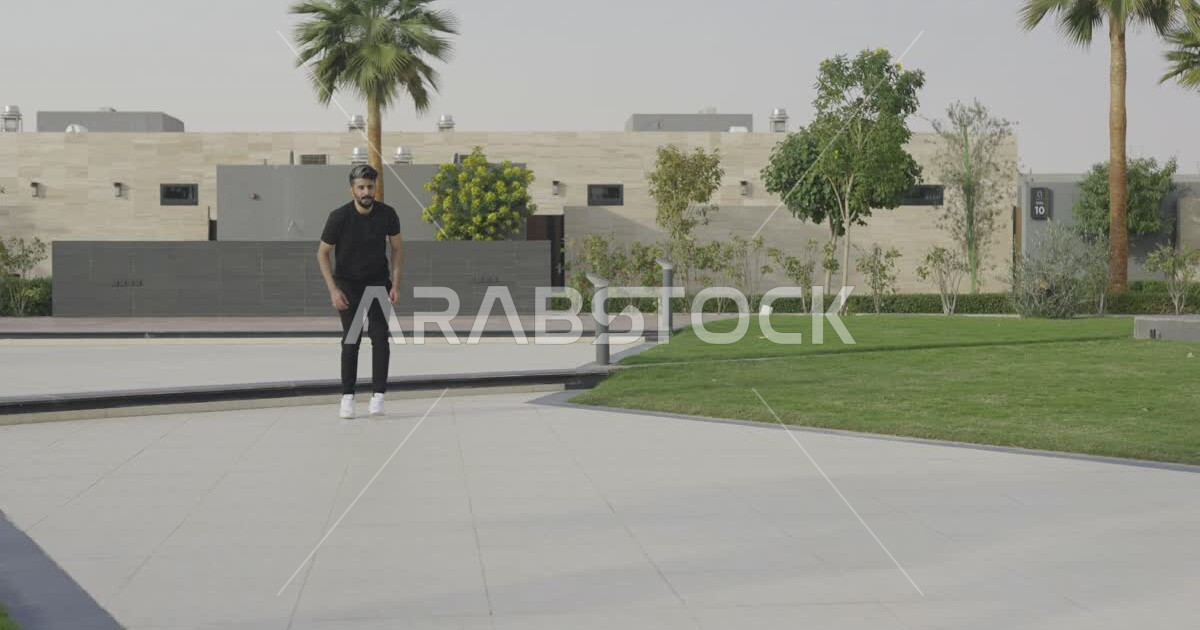 Exercising and jogging, walking in parks and recreational places in the ...